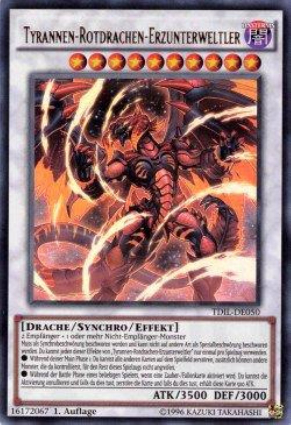 Yu Gi Oh Tyrant Red Dragon Archfiend Tyrant Red Dragon Archfiend